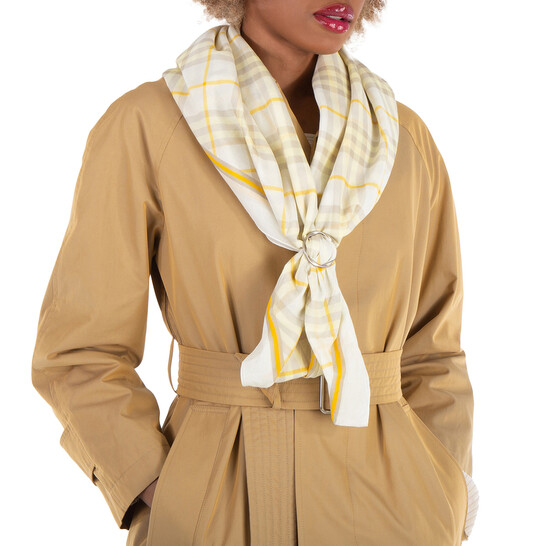 Burberry Check Pattern Cotton Scarf 8085856 5045705561529 - Jomashop