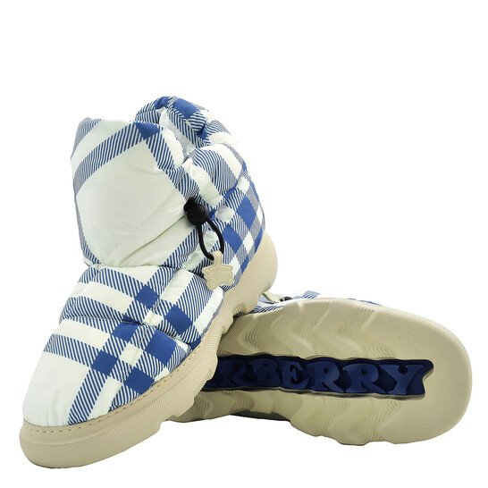 Burberry Check Pillow Drawstring Boots, Brand Size 43 ( US Size 10 ...