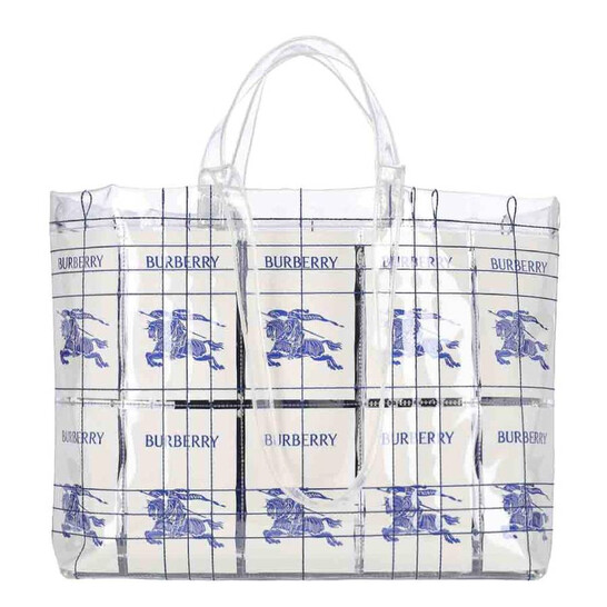 Burberry Equestrian Knight Logo Printed Transparent Tote Bag 8079639 ...