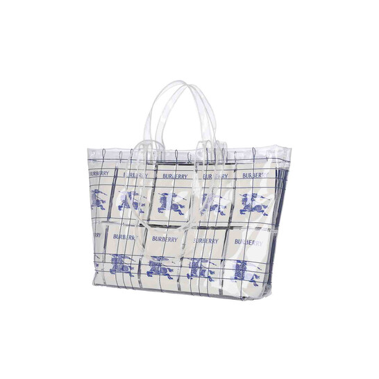 Burberry Equestrian Knight Logo Printed Transparent Tote Bag 8079639 ...