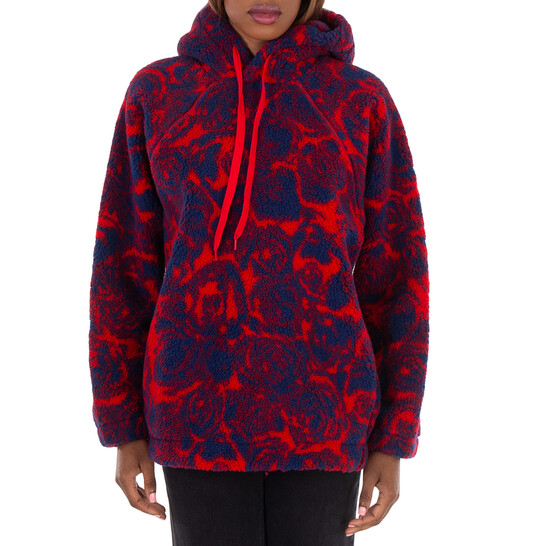 Burberry Floral Pattern Drawstring Hoodie, Size Small 8079629 ...