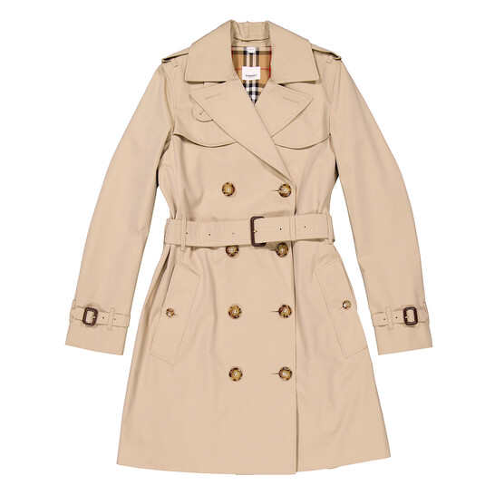 Burberry Islington Double Breasted Belted Trench Coat, Brand Size 4 (US ...