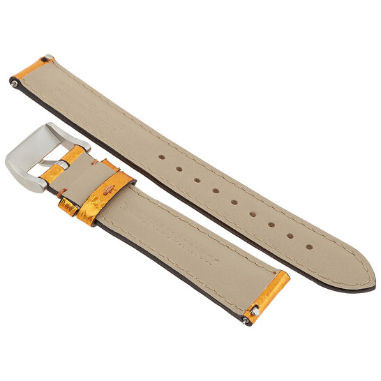 Burberry Ladies 18 mm Metallic Orange Leather Watch Band 3897538 ...