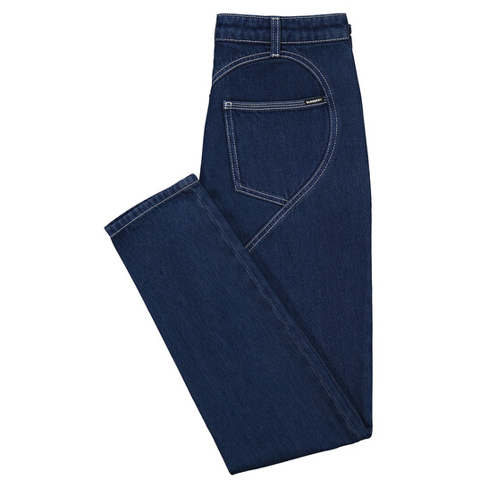 Burberry Ladies Dark Canvas Blue Heart-Motif Skinny Jeans, Waist Size ...