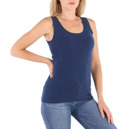 Burberry Ladies Ink Blue Knit Tank, Size Medium 8039163 - Clothing ...