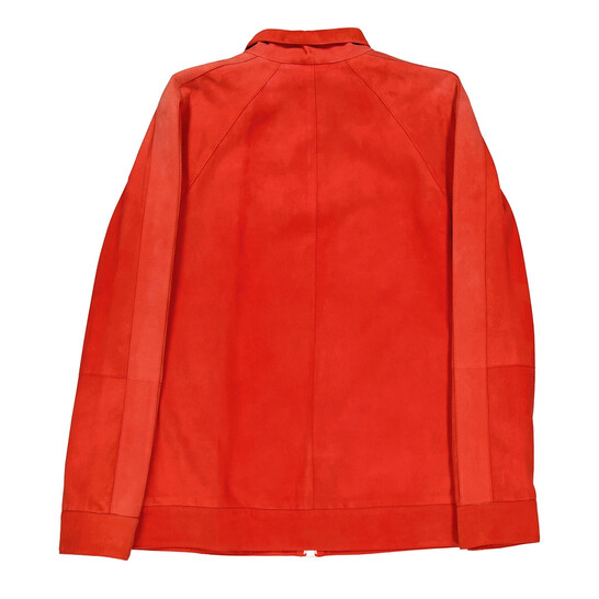 Burberry Ladies Bright Red Suede Bomber, Brand Size 6 (US Size 4 ...
