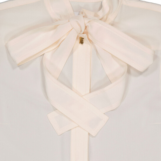 Burberry Ladies Soft Sand Erin Silk Crepe De Chine Sleeveless Top ...