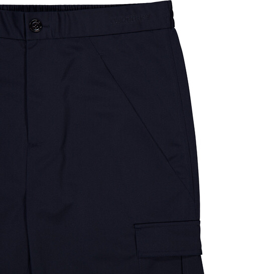 Burberry Men's Dark Charcoal Blue Wool Blend Capleton Work Trousers ...