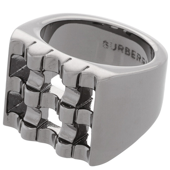 Burberry Ruthenium-Plated Cube Ring, Size Large 8071699 - Jewelry ...