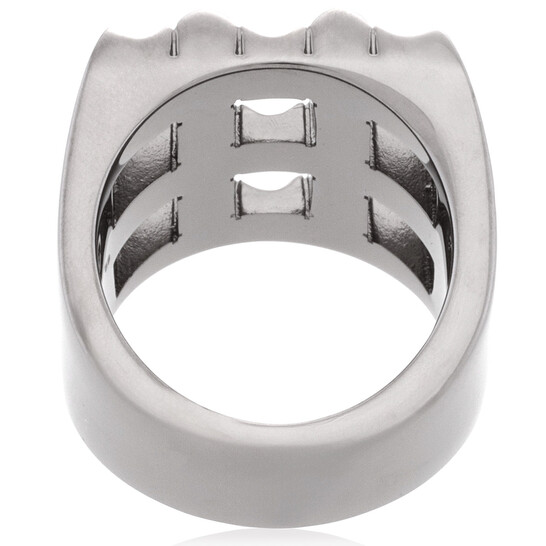 Burberry Ruthenium-Plated Cube Ring, Size Large 8071699 - Jewelry ...