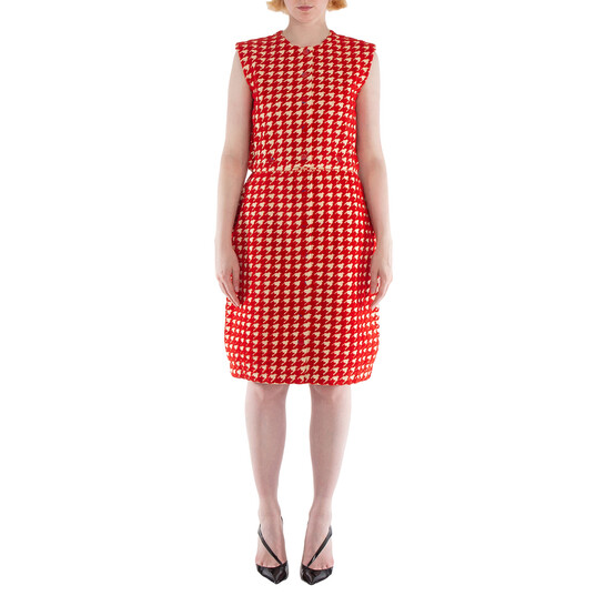 Burberry Sleeveless Houndstooth Pattern Dress, Size Large 8082737 ...