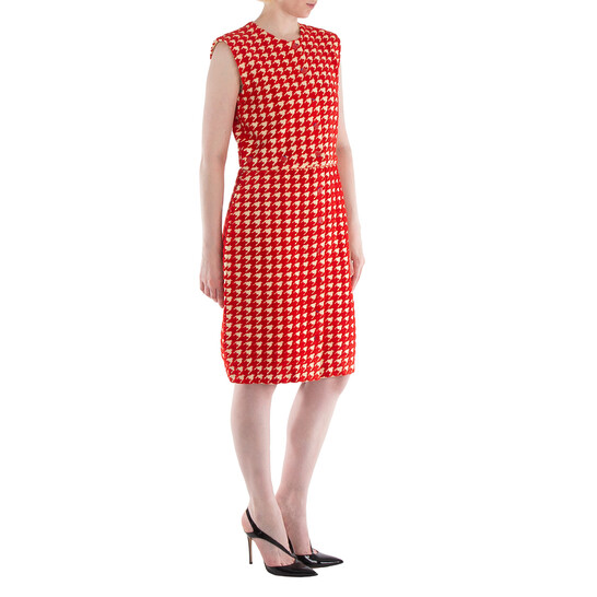 Burberry Sleeveless Houndstooth Pattern Dress, Size Large 8082737 ...