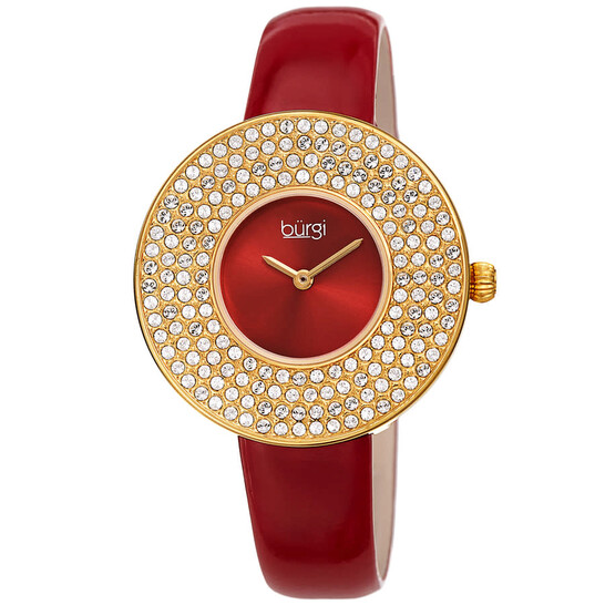 Burgi Quartz Red Dial Ladies Watch BUR272RD 842106157406 - Watches ...