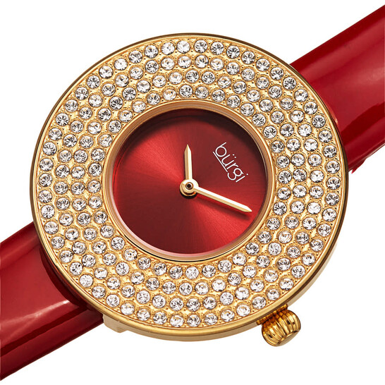 Burgi Quartz Red Dial Ladies Watch BUR272RD 842106157406 - Watches ...