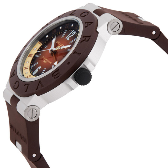 Bvlgari Aluminium X Fender Automatic Brown Dial Men's Watch 104117 ...