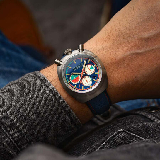 Cadola Testa Di Toro Chronograph Quartz Blue Dial Men's Watch CD-1058 ...