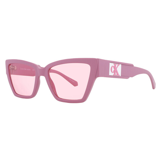 Calvin Klein Pink Cat Eye Ladies Sunglasses CKJ23624S 675 54 ...