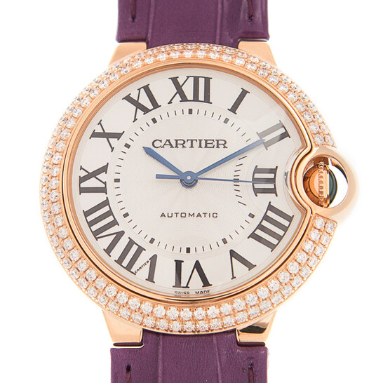 Cartier Ballon Bleu Automatic Diamond White Dial Ladies Watch WJBB0009 ...