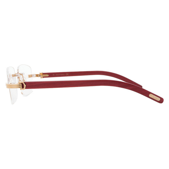 Cartier C Decor Demo Rectangular Men's Eyeglasses CT0286O 004 56 ...