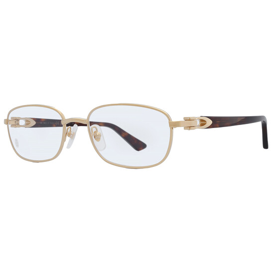 Cartier C Decor Demo Rectangular Ladies Eyeglasses CT0368O 002 52 ...