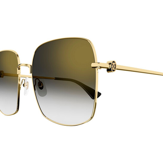 Cartier Grey Gradient Square Ladies Sunglasses CT0401S 001 60 ...