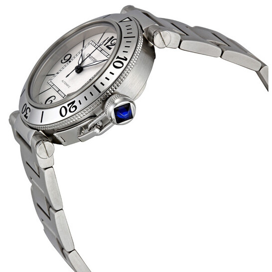 Cartier Pasha Seatimer Steel Men's Watch W31080M7 7612456305481 - Watches, Pasha - Jomashop