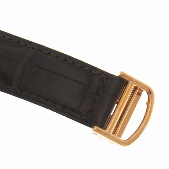 Cartier Ronde Louis Cartier Diamond Bezel Silver Dial 18 kt Rose Gold ...