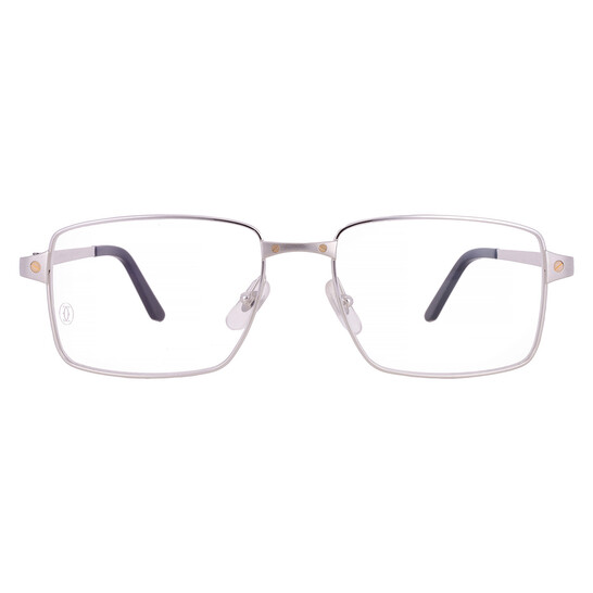 Cartier Santos de Cartier Demo Rectangular Men's Eyeglasses CT0203O 003 ...