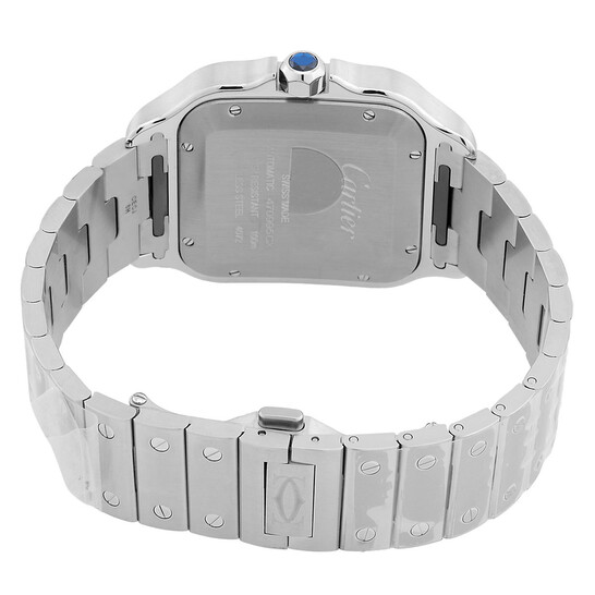 Cartier Santos Large Model Blue Striated Dial Automatic Men's Watch ...