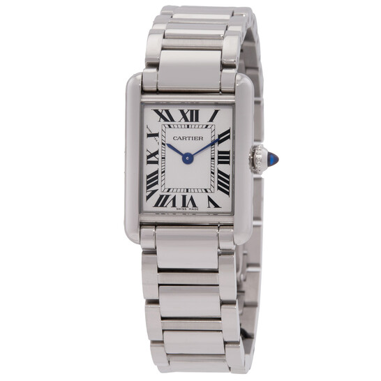 Cartier Tank Quartz Small Model Silver Dial Ladies Watch WSTA0107 ...