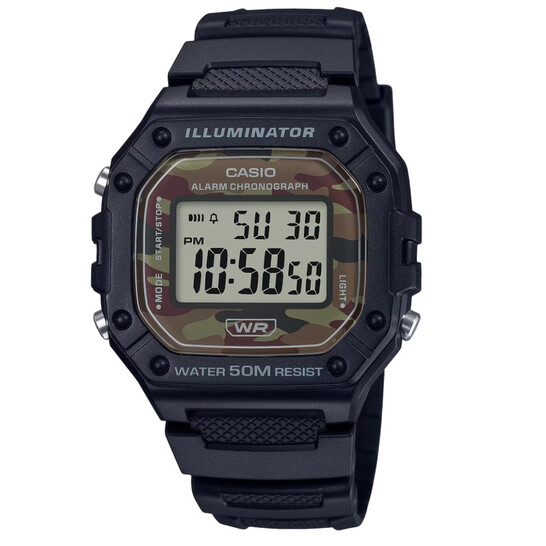 Casio Alarm Quartz Digital Watch W218H-5BV - Watches - Jomashop
