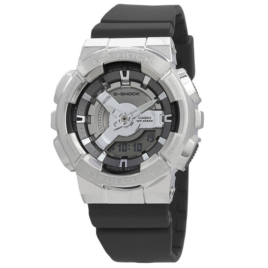 Casio G-Shock Alarm World Time Quartz Analog-Digital Silver Dial Ladies ...