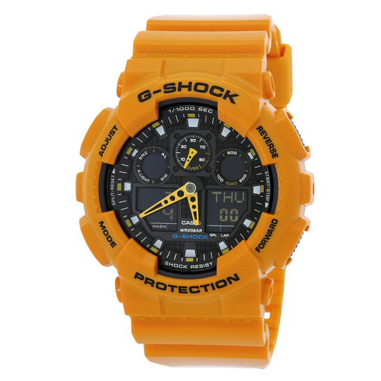 Casio G-Shock World Time Quartz Analog-Digital Black Dial Men's Watch ...