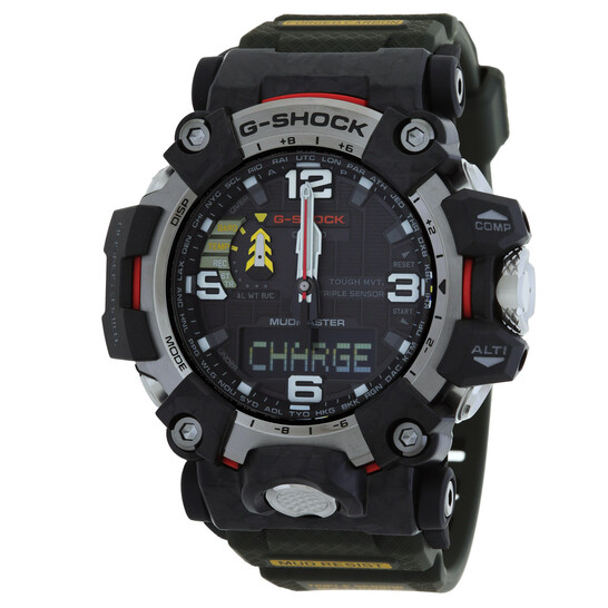 Casio G-SHOCK World Time Quartz Analog-Digital Black Dial Men's Watch ...