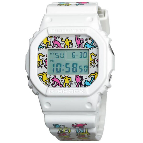Casio G-Shock X Keith Haring Series Dw-5600 White Dial Men's Watch DW ...