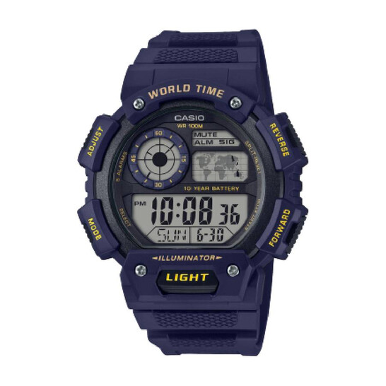 Casio Illuminator Alarm World Time Quartz Digital Watch AE1400WH-2AV ...