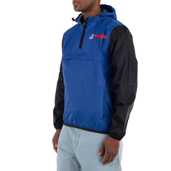 Comme Des Garcons Cdg Play Half Zip Colorblock K-Way Jacket, Size ...