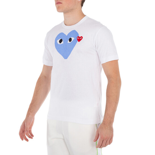 Comme Des Garcons Cdg Play Heart Print Cotton T-Shirt, Size Small ...
