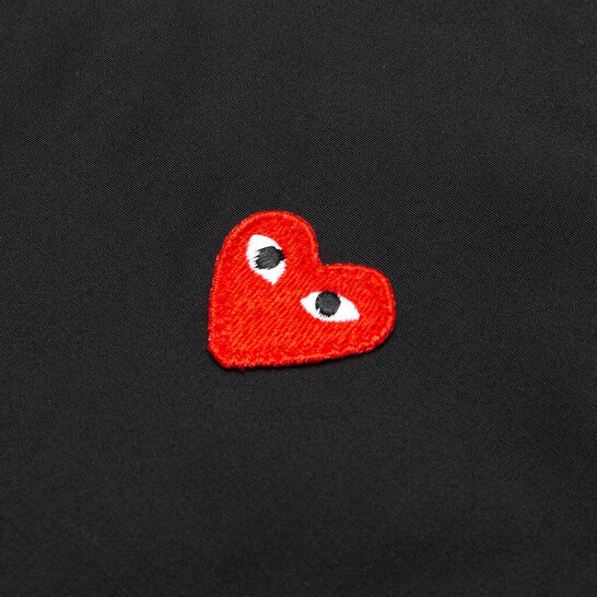Comme Des Garcons Cdg Play Kids Heart Patch Long-Sleeve Cotton Shirt ...