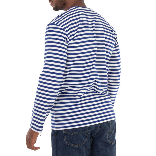 Comme Des Garcons Cdg Play Striped Heart Emblem Long-Sleeve T-Shirt ...