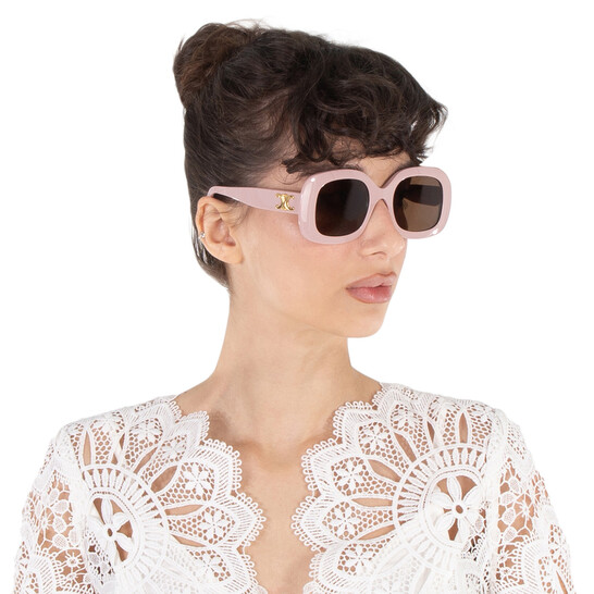 Celine Triomphe Brown Square Ladies Sunglasses CL40262U 72E 53 ...