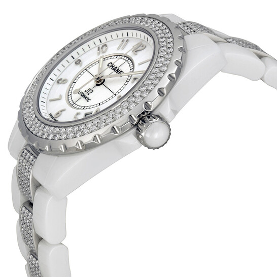Chanel J12 Diamonds and Ceramic Automatic Unisex Watch H1422 - Watches ...