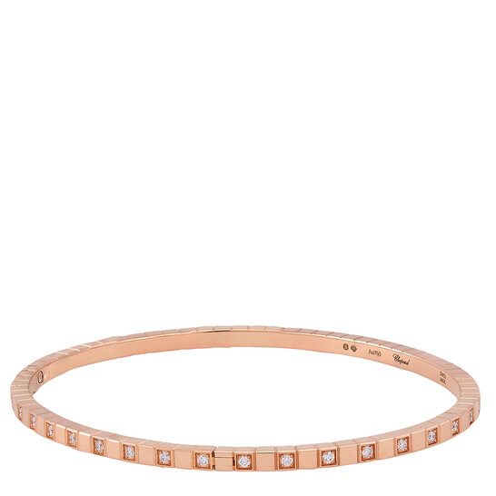 Chopard 18k Rose Gold Ice Cube Diamonds Bangle, Size Medium 857702-5010 - Jewelry, Ice Cub ...