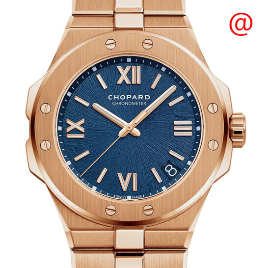 Chopard Alpine Eagle Automatic Chronometer 18kt Rose Gold Blue Dial Men ...