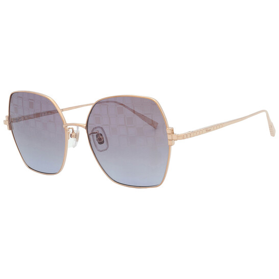 Chopard Blue Briwn Mirror Gradient Butterfly Ladies Sunglasses SCHL02M 300L 57 190605500811 ...
