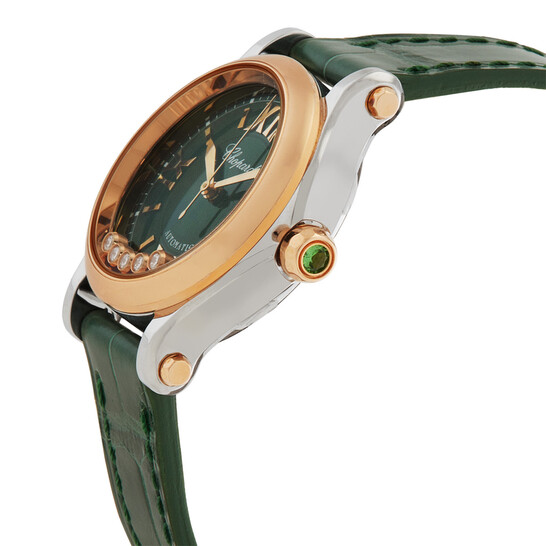 Chopard Happy Sport Automatic Green Dial Ladies Watch 278573-6032 ...
