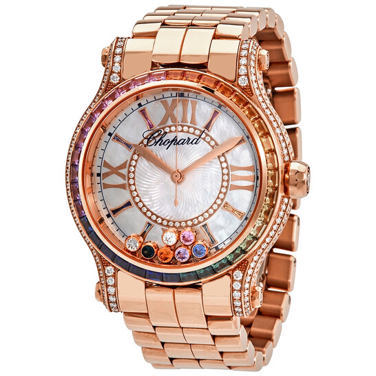 Chopard Happy Sport Ladies 18kt Rose Gold Automatic Watch 274891-5008 ...