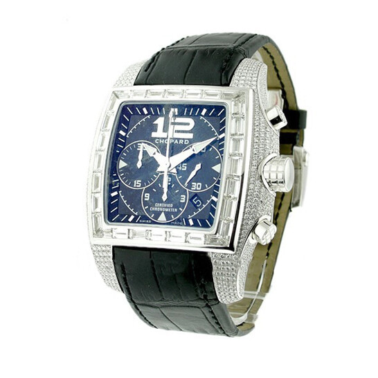 Chopard Two O Ten Blue Arabic-Index Dial Black Alligator Leather ...