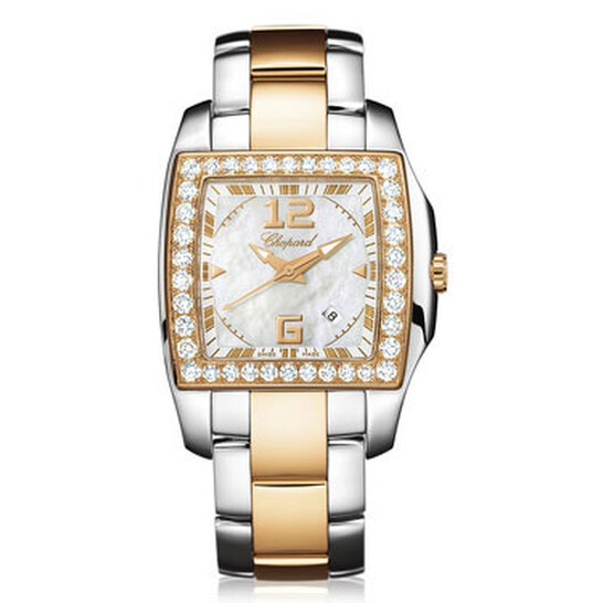 Chopard Two O Ten Mother of Pearl Dial Diamond Two Tone Ladies Watch ...