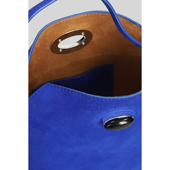 Christopher Esber Turnlock Suede Mini Hand Bag In Blue Suede 24048352 ...